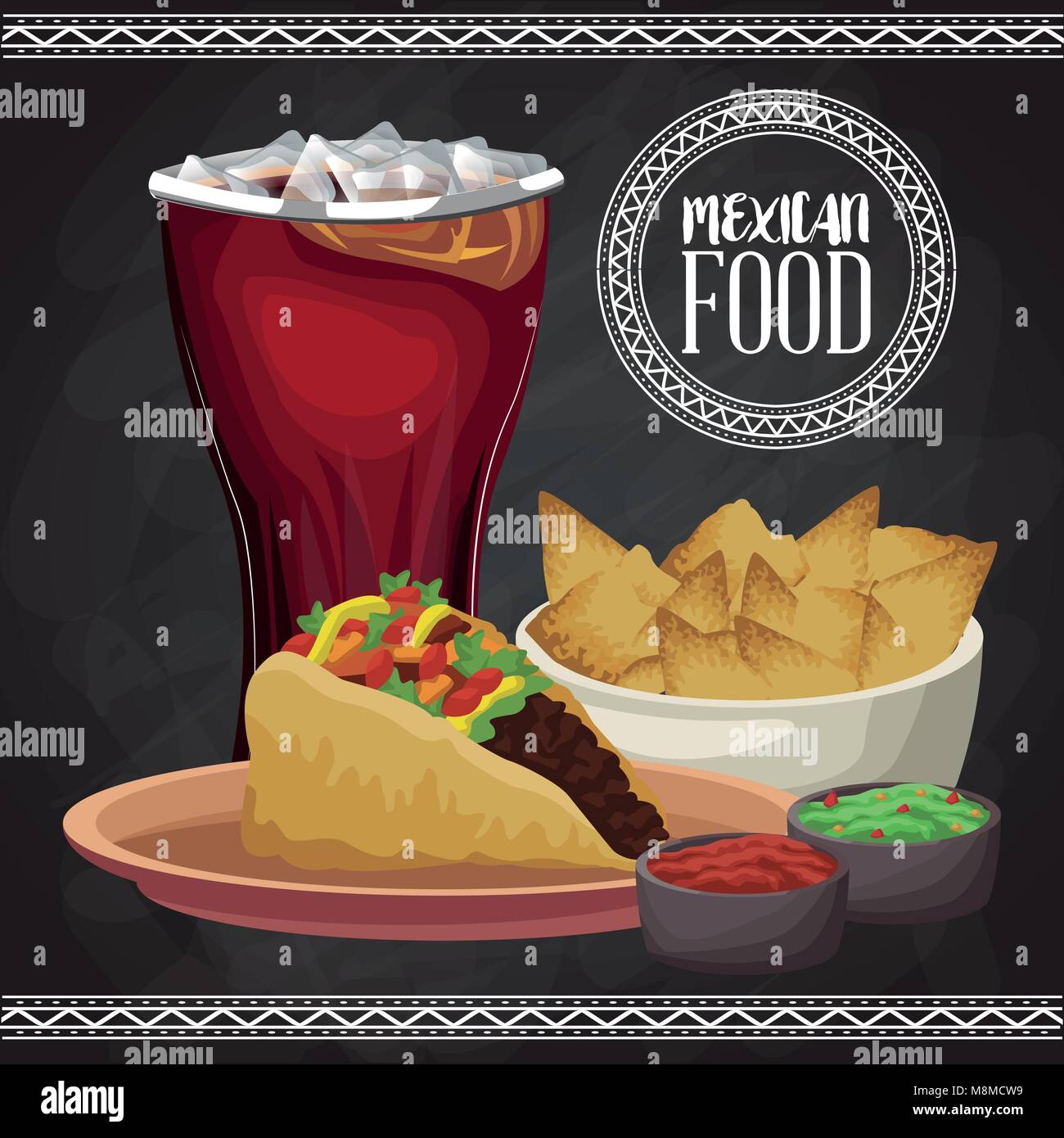 Mexican food menu card Stock Vector Image & Art - Alamy