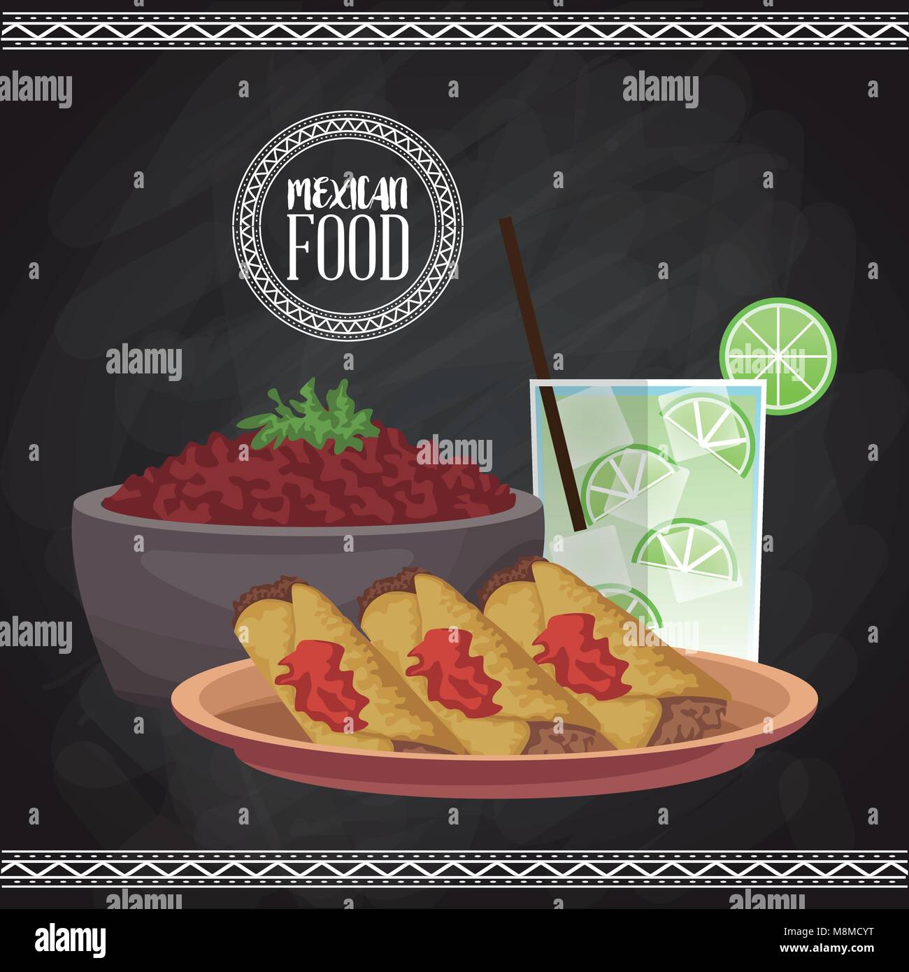 Mexican food menu card Stock Vector Image & Art - Alamy