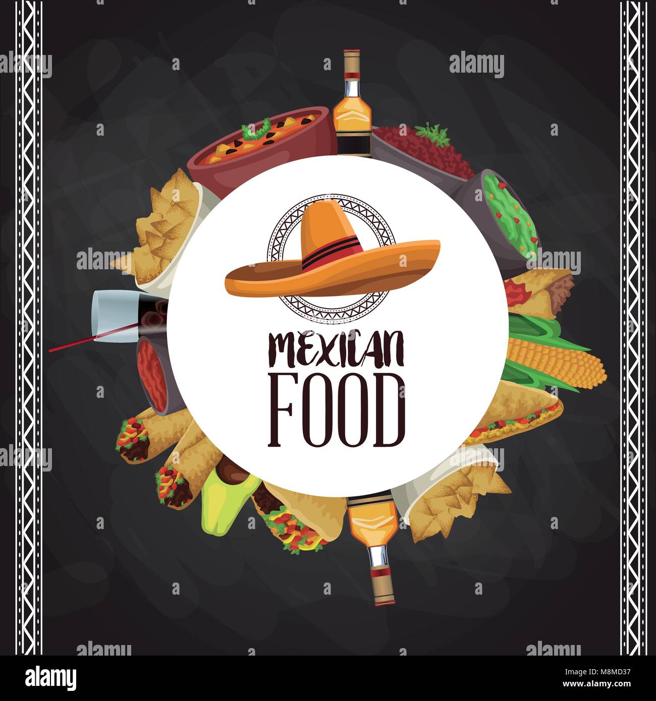 Mexican food menu card Stock Vector Image & Art - Alamy
