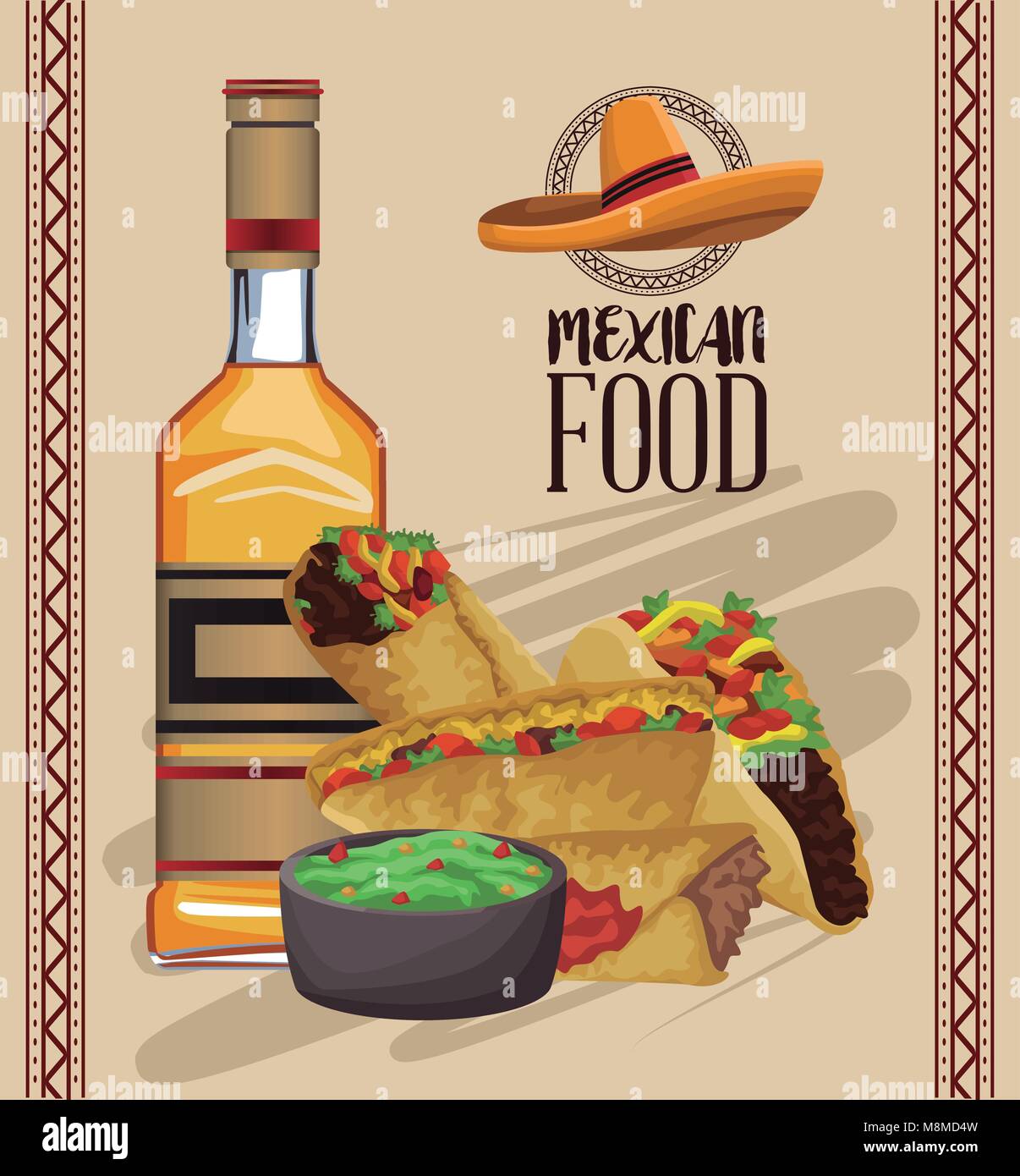 Mexican food menu card Stock Vector Image & Art - Alamy