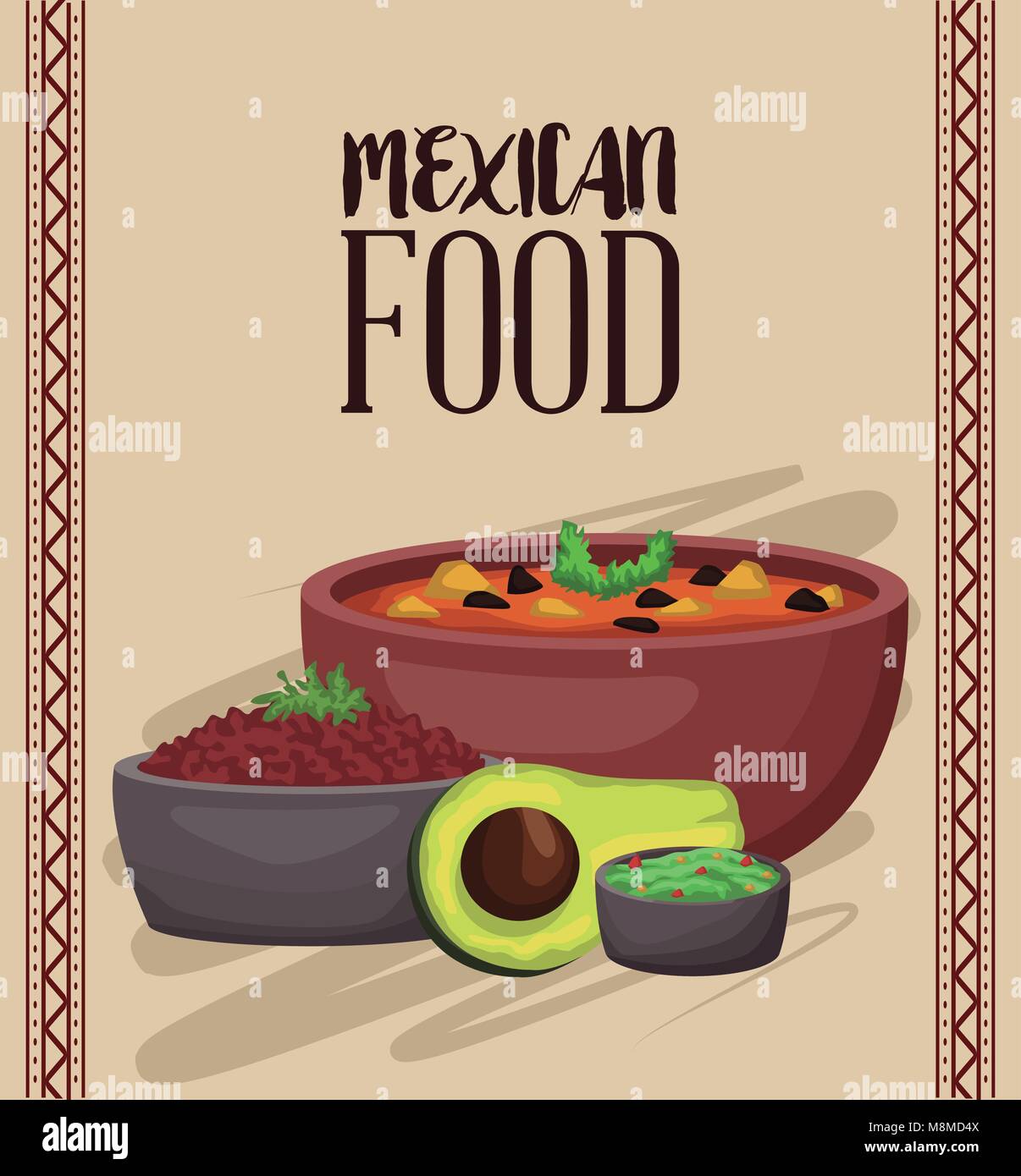 Mexican food menu card Stock Vector Image & Art - Alamy