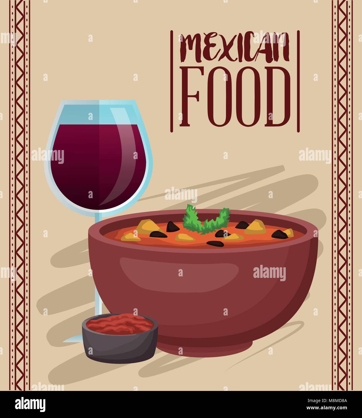 Mexican food menu card Stock Vector Image & Art - Alamy