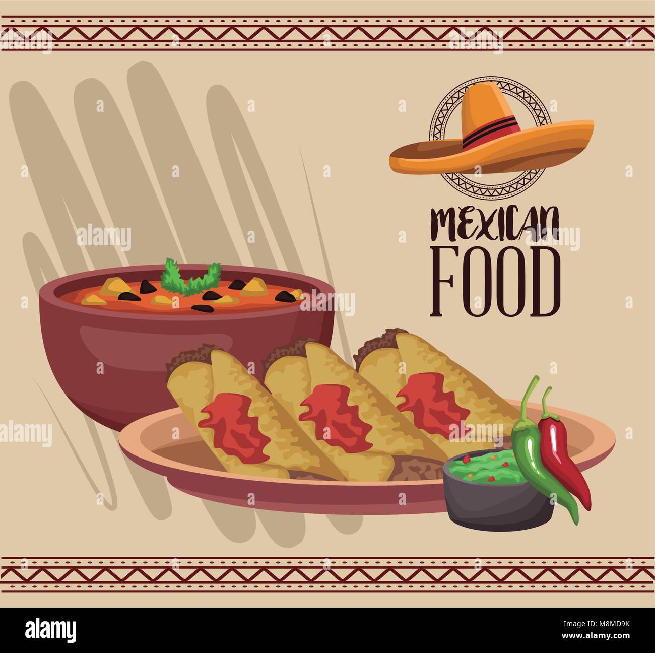 Mexican food menu card Stock Vector Image & Art - Alamy