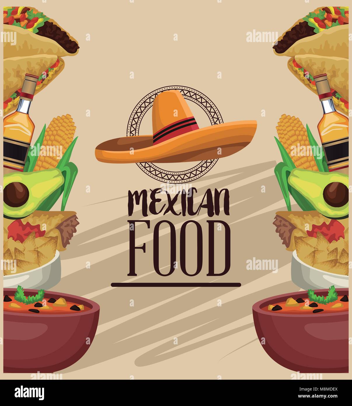 Mexican food menu card Stock Vector Image & Art - Alamy