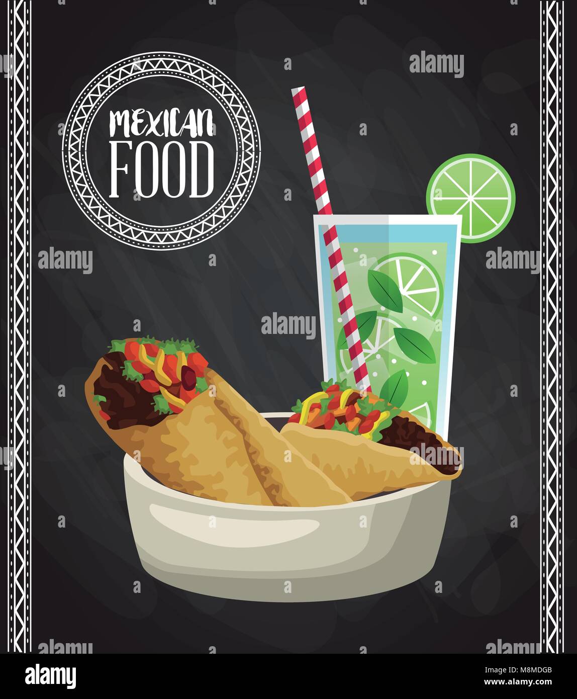 Mexican food menu card Stock Vector Image & Art - Alamy