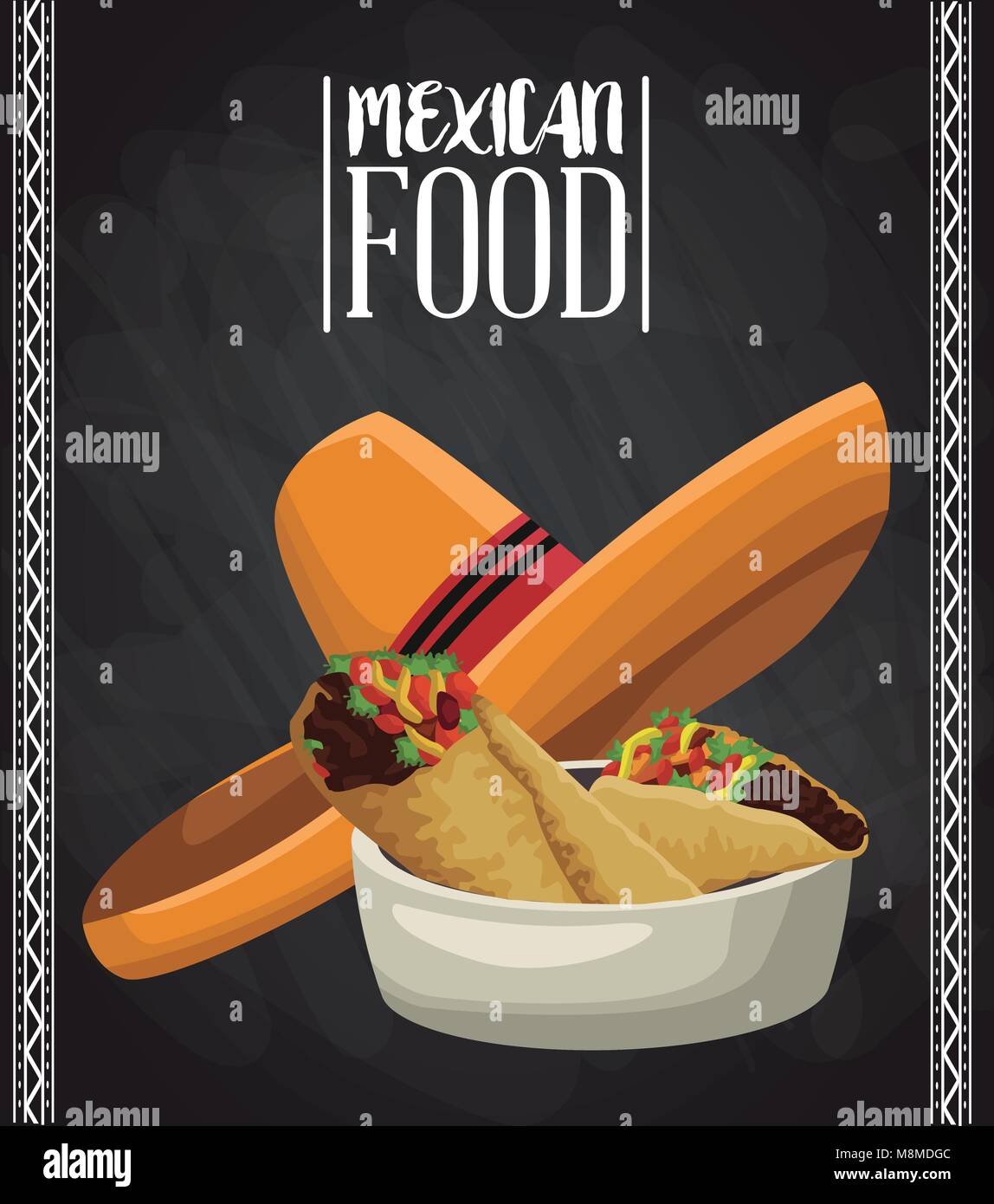 Mexican food menu card Stock Vector Image & Art - Alamy
