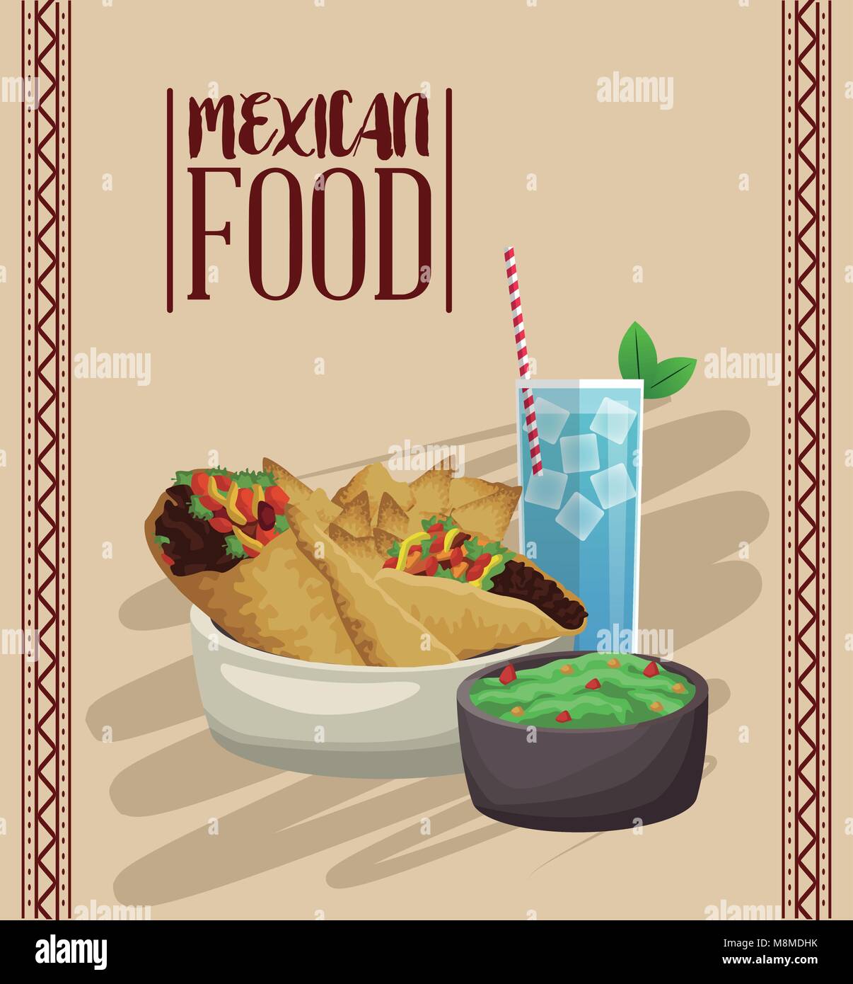 Mexican food menu card Stock Vector Image & Art - Alamy