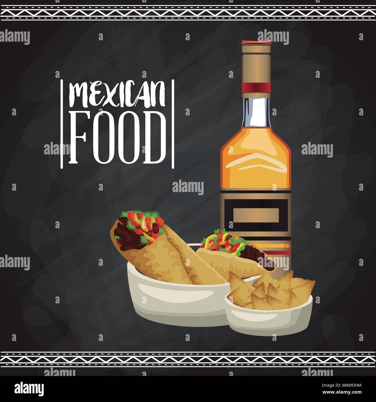 Mexican food menu card Stock Vector Image & Art - Alamy