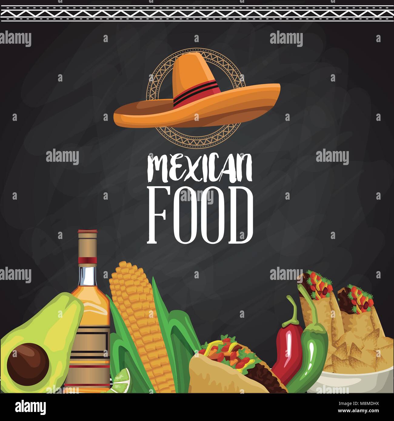 Mexican food menu card Stock Vector Image & Art - Alamy