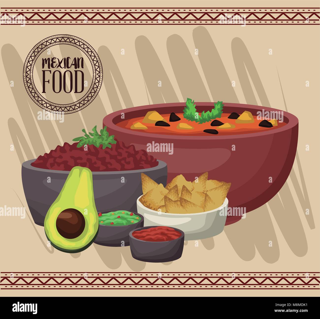 Mexican food menu card Stock Vector Image & Art - Alamy