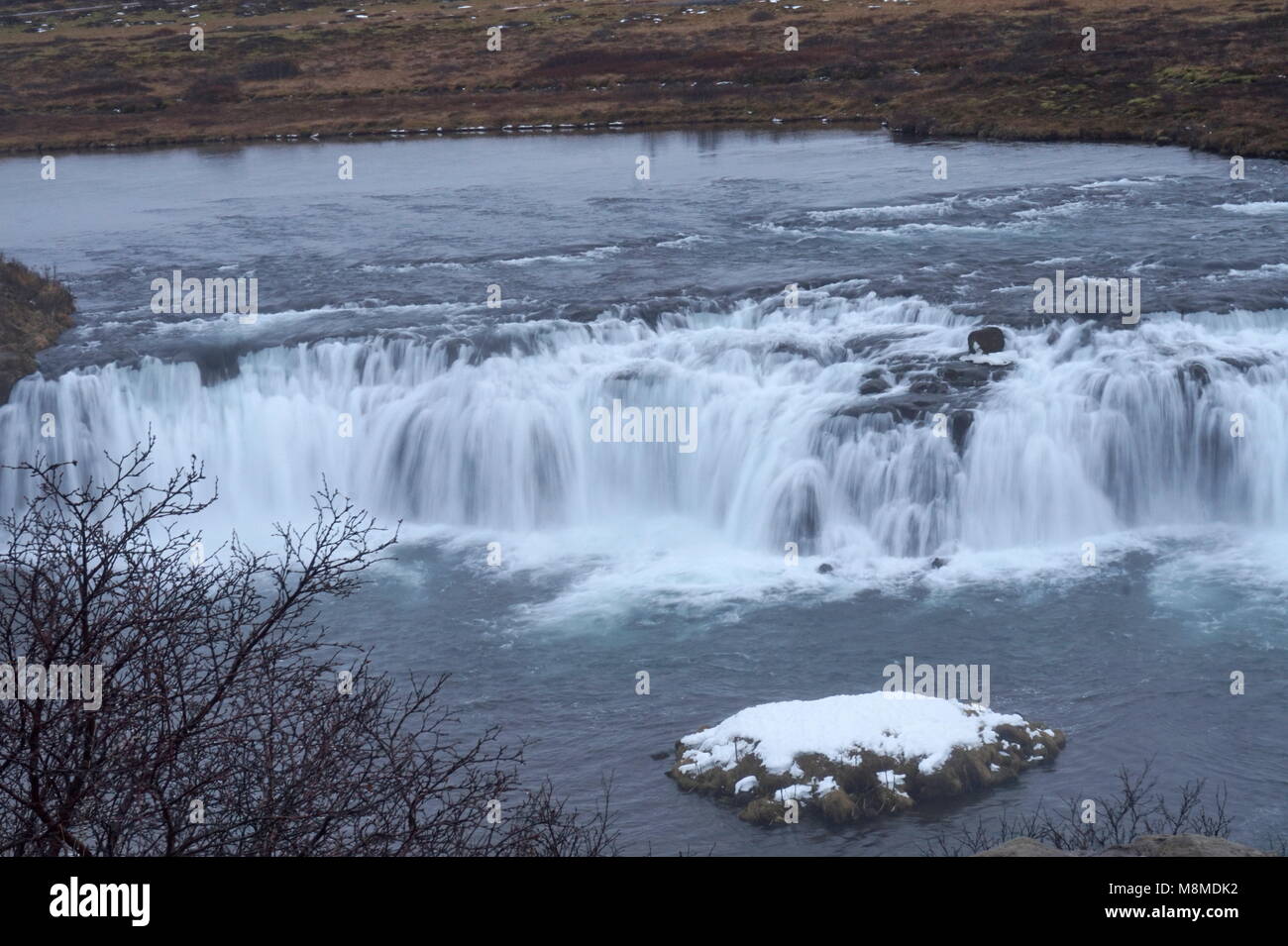 Faxi Waterfall or Vatnsleysufoss in the Golden Circle, Iceland Stock ...
