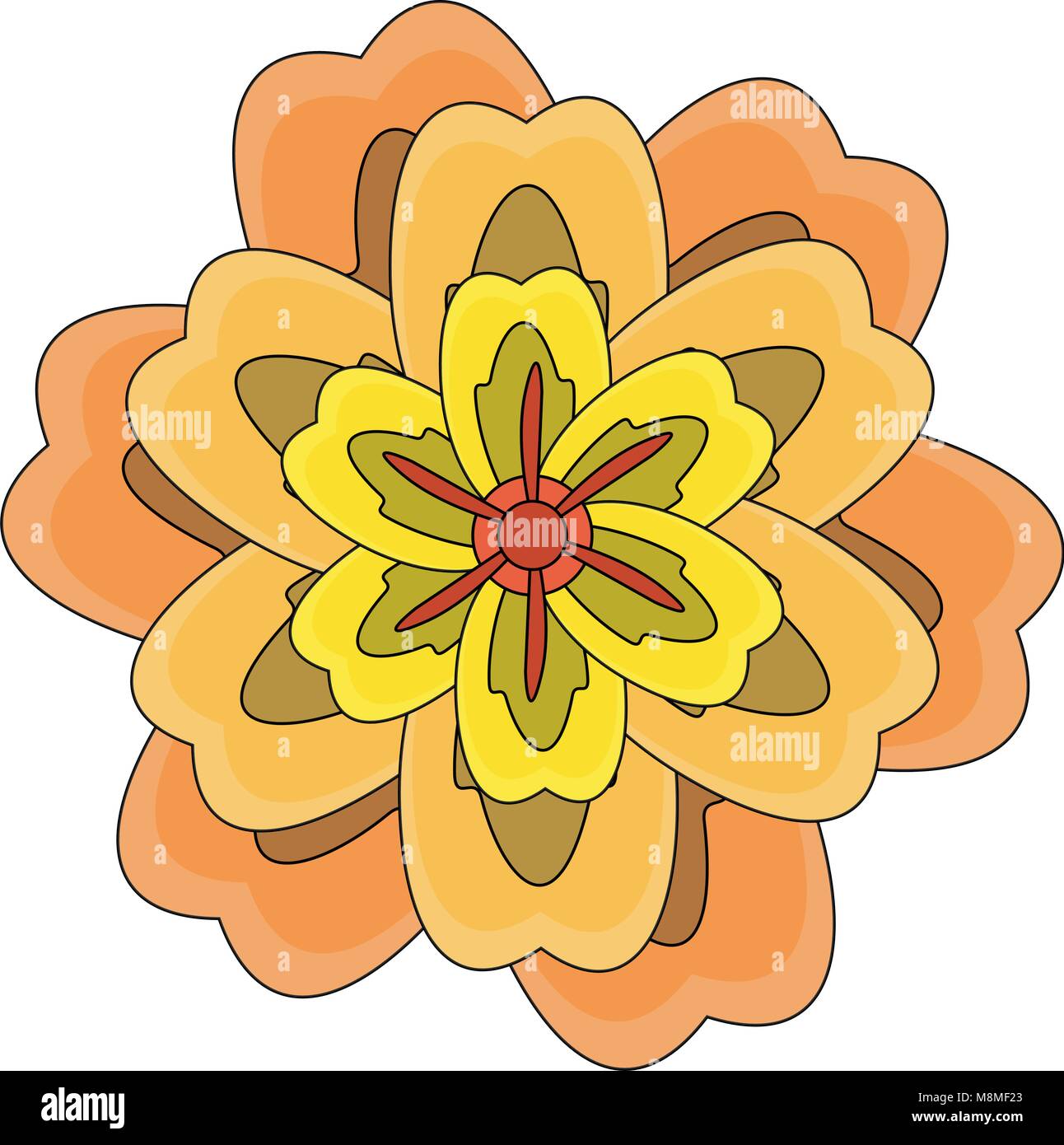 Beautiful flower symbol Stock Vector Image & Art - Alamy
