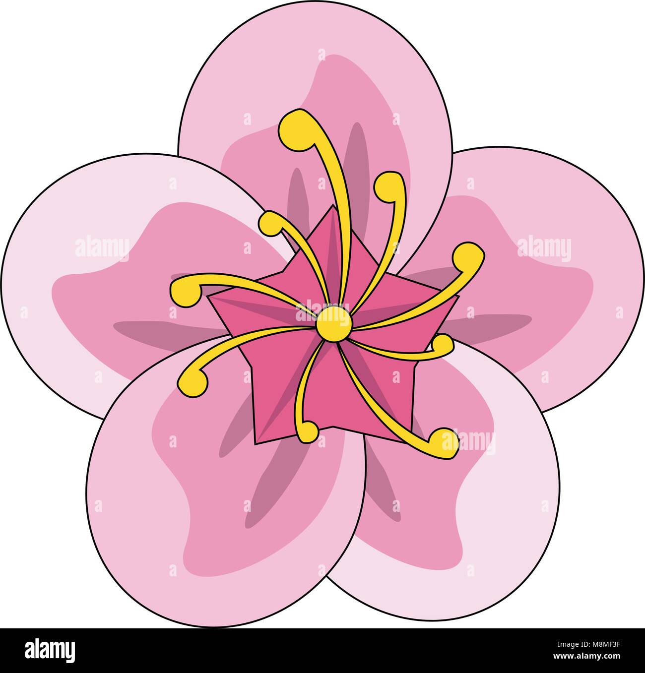 Beautiful flower symbol Stock Vector Image & Art - Alamy