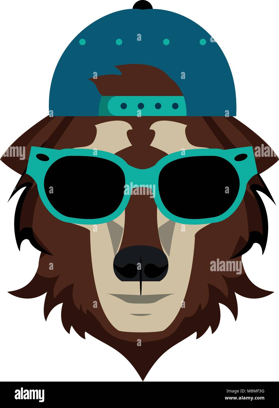 Cool hipster wolf Stock Vector Image & Art - Alamy