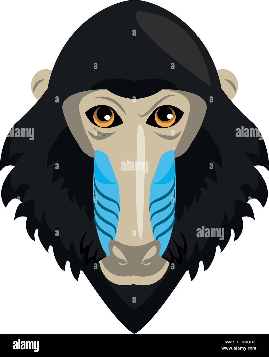 Mandrel monkey Wild animal Stock Vector Image & Art - Alamy