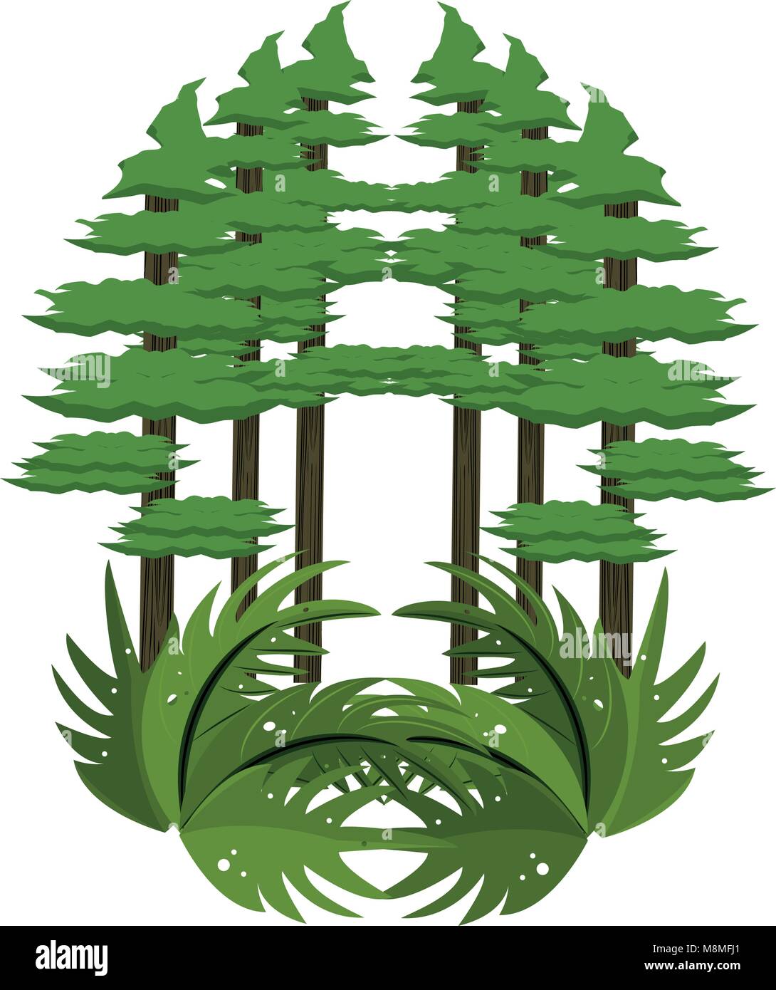 Forest trees cartoon Stock Vector Image & Art - Alamy