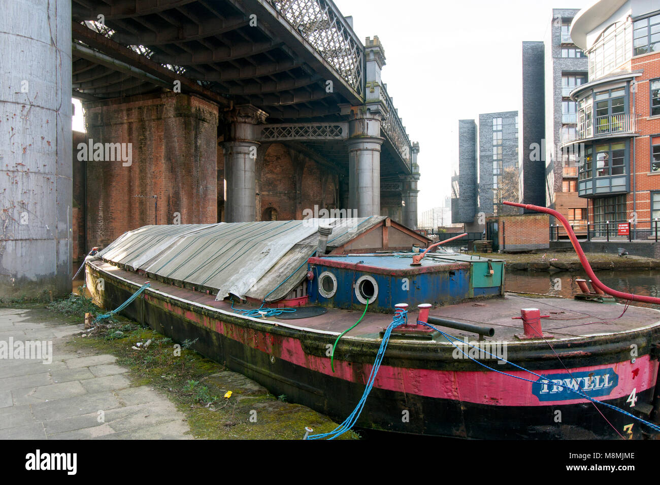 Irwell Barge, Castlefield,Manchester Stock Photo - Alamy