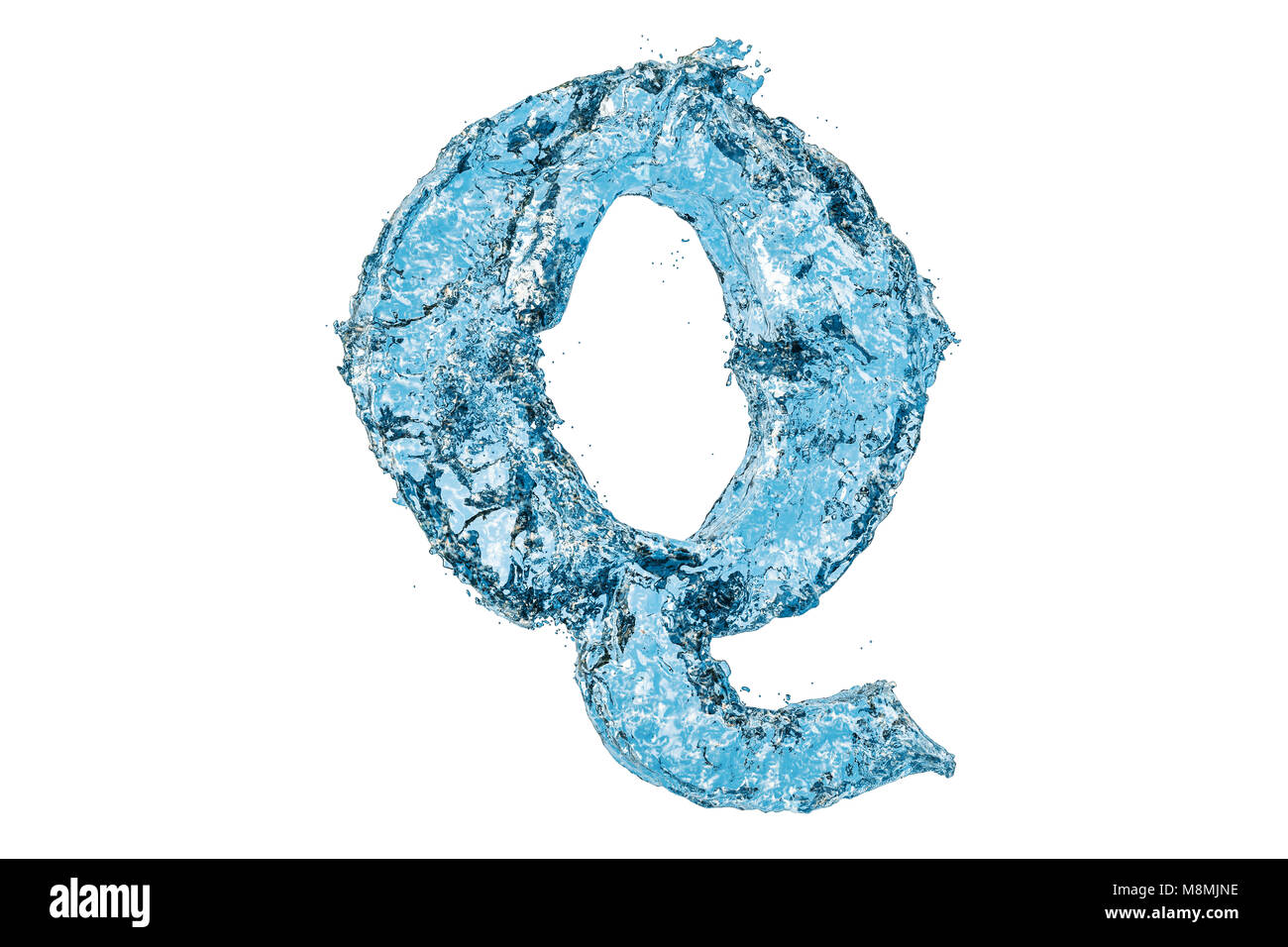 Water letter Q, 3D rendering isolated on white background Stock Photo ...