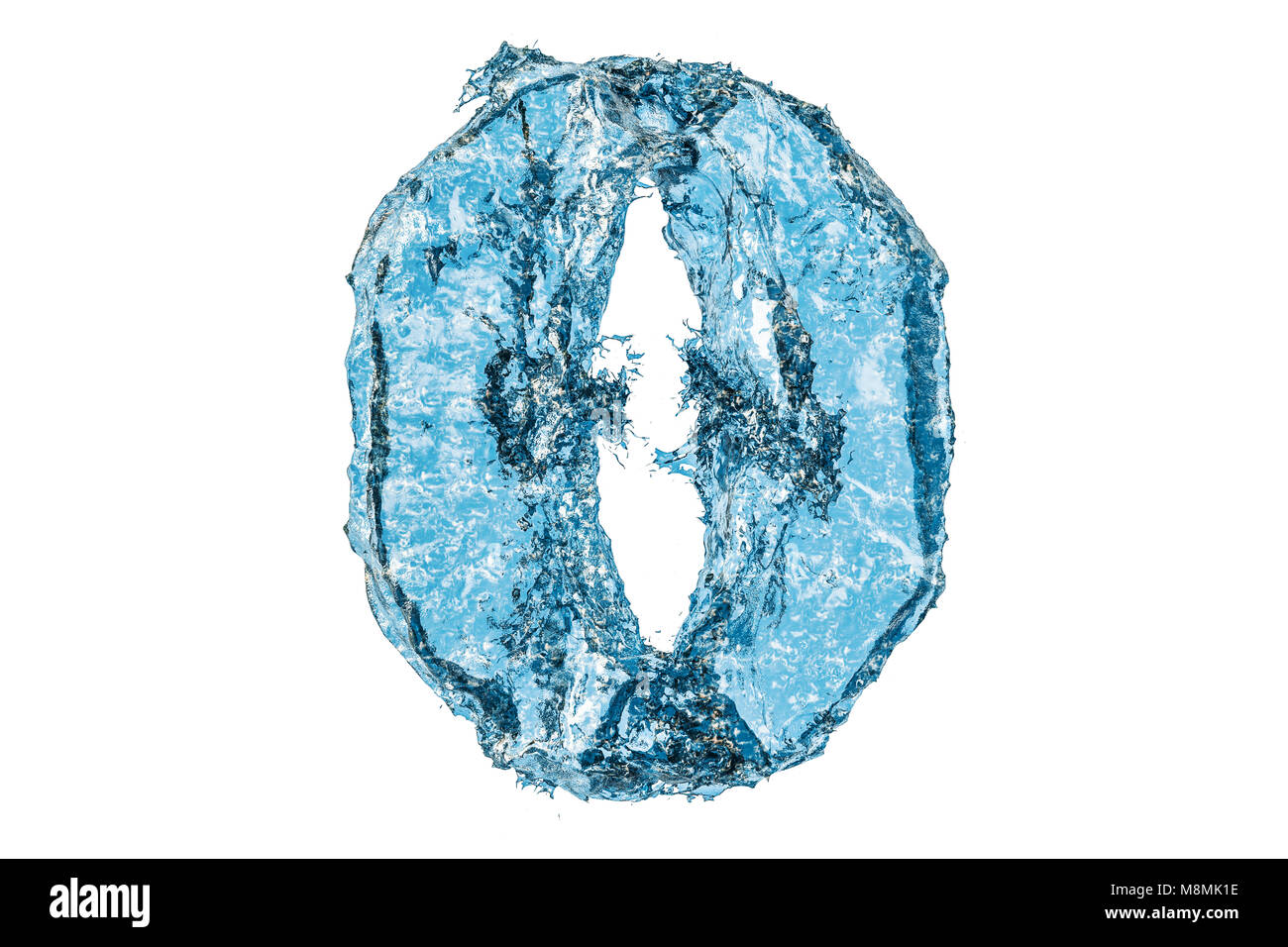 Water number 0, 3D rendering isolated on white background Stock Photo ...