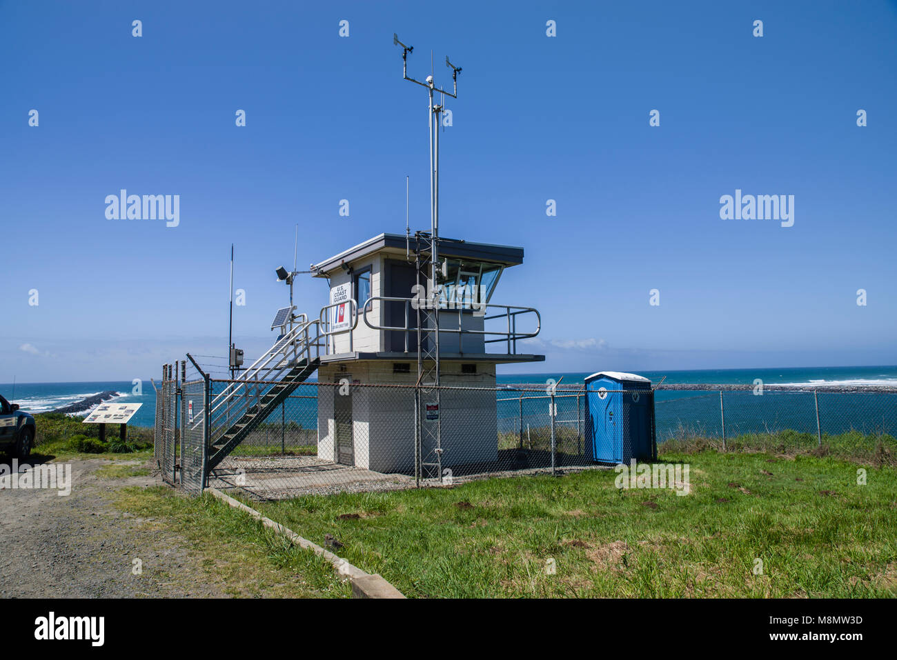 Coos Head Lookout Tower on Coos Head at the mouth of Coos Bay, Oregon ...