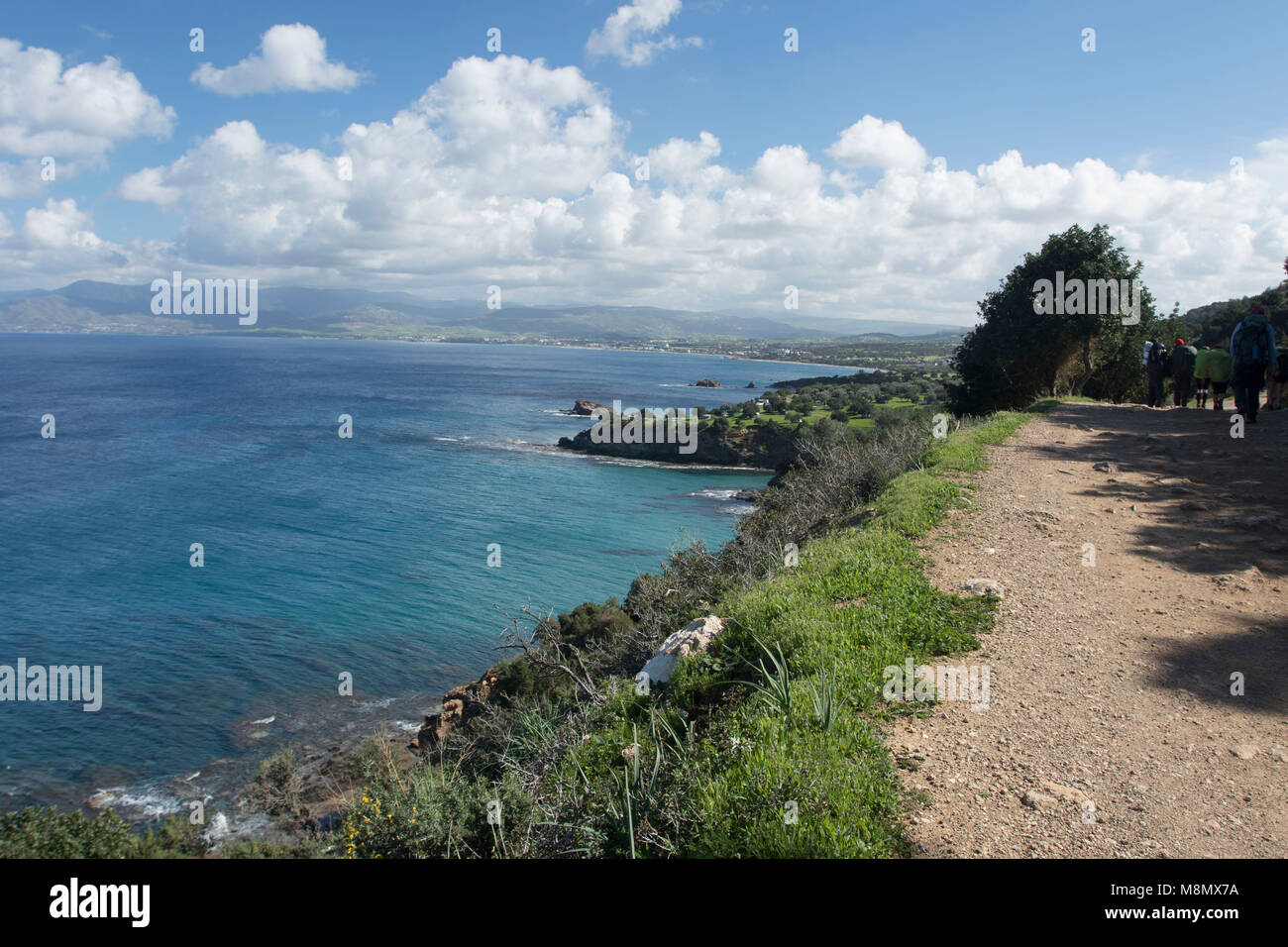 Landscape from the Akamas peninsula towards Polis in spring, Polis ...