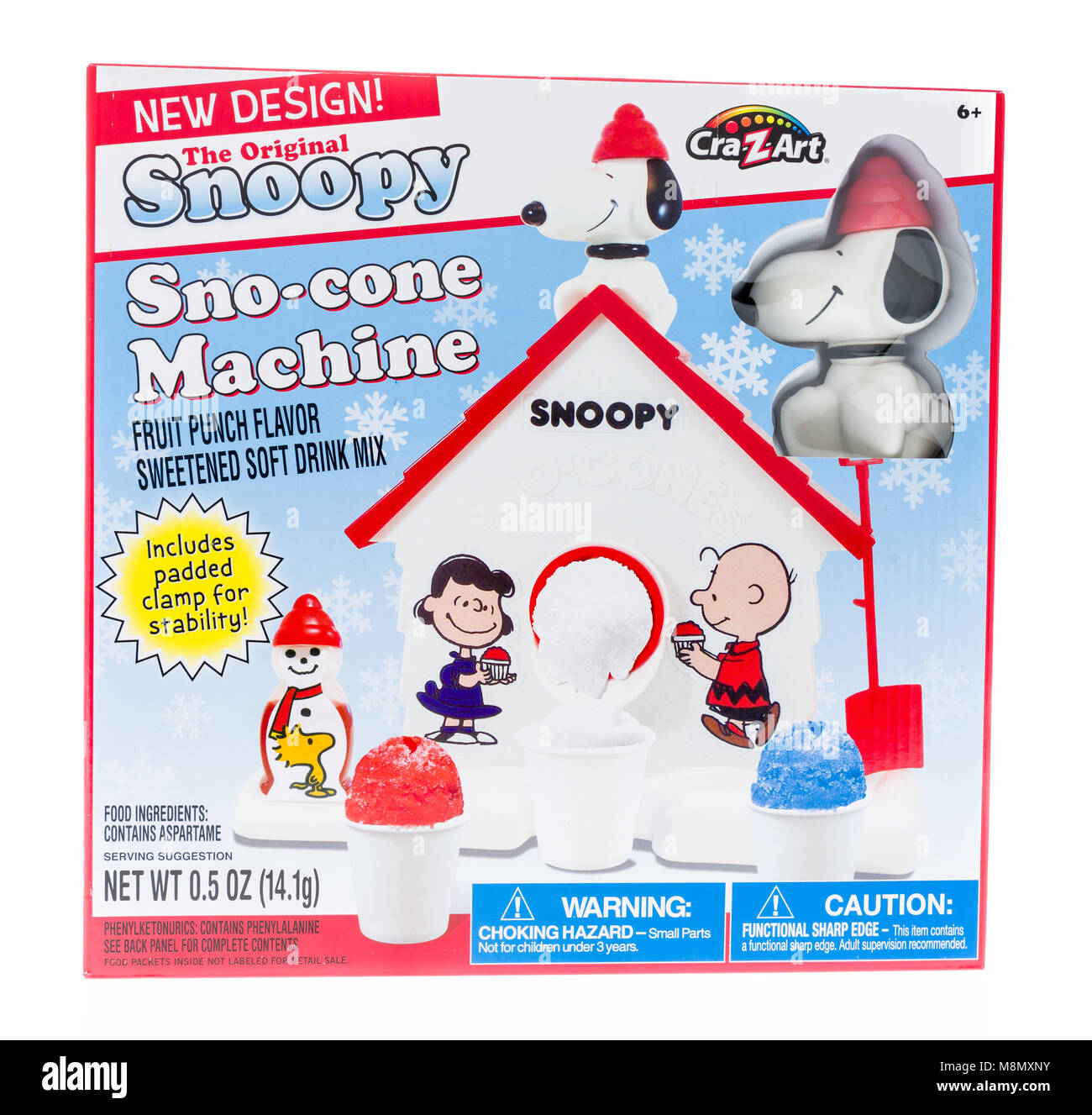 Winneconne, WI - 13 March 2018: A box of The original Snoopy Sno-cone Machine by Cra-z-art on an ...