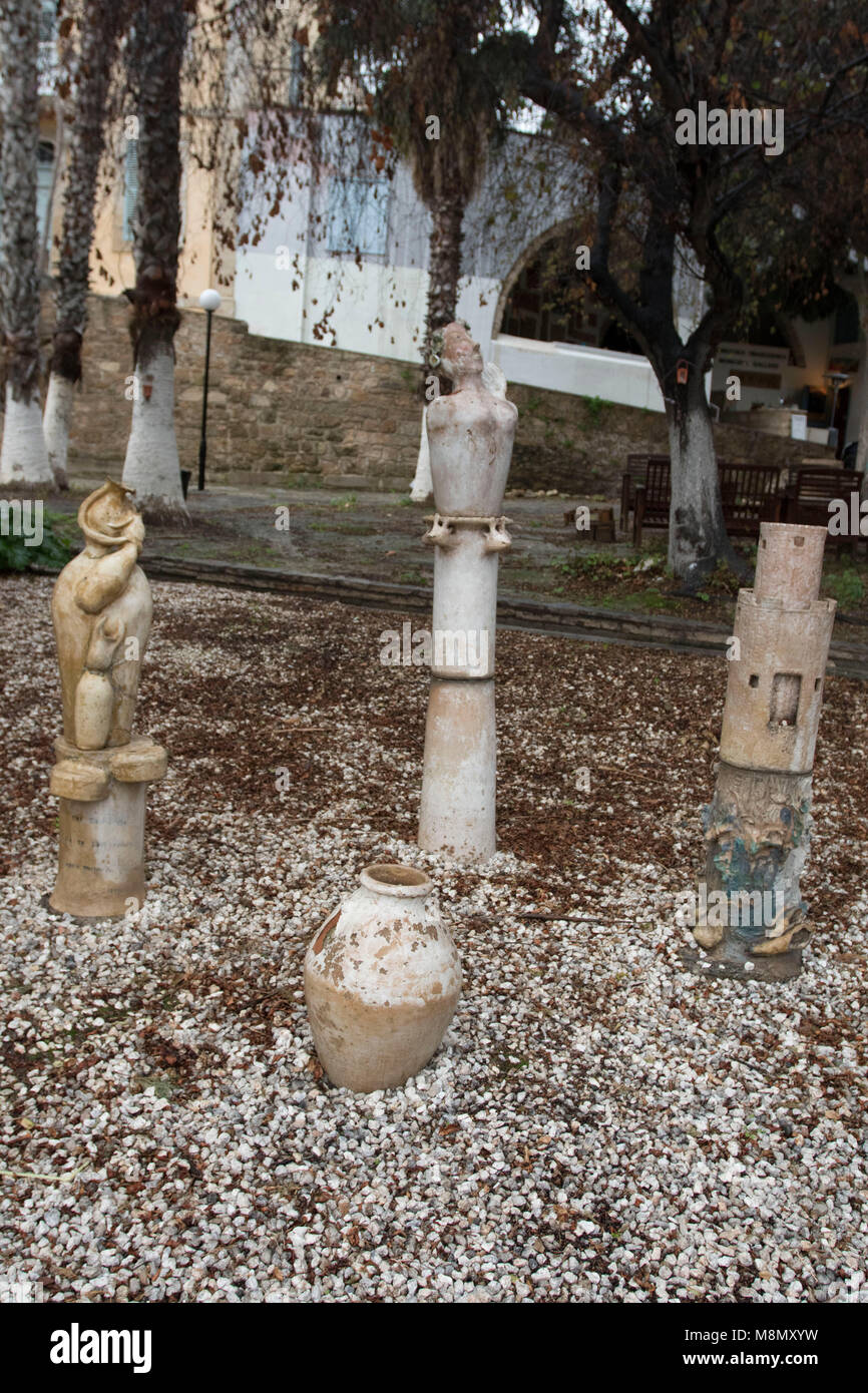 Objects in the grounds of the Paphos Metropolitan gallery, Paphos ...