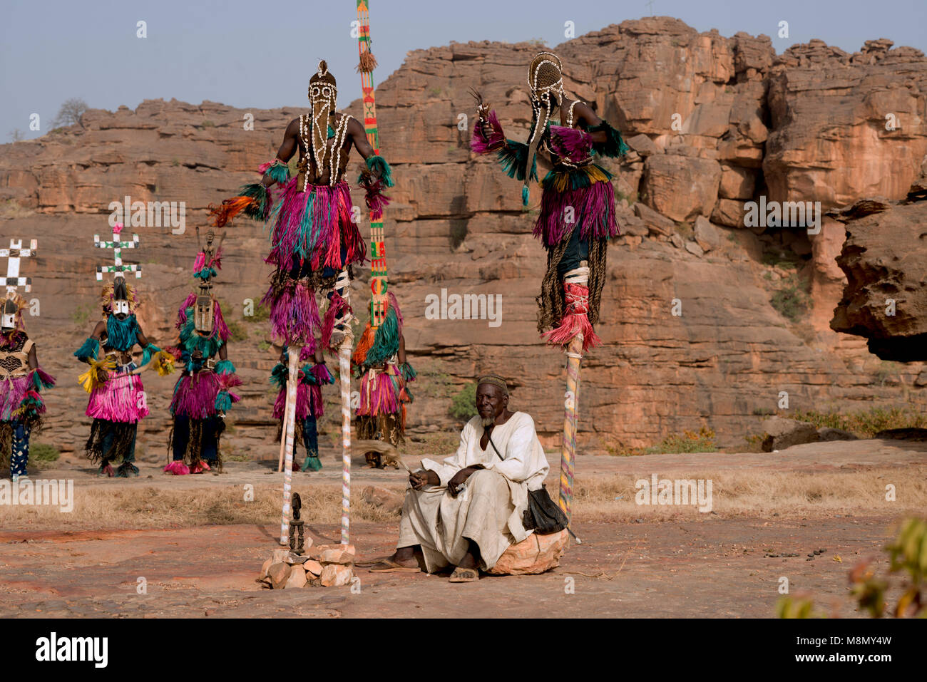 Dogon dance stilts hi-res stock photography and images - Alamy