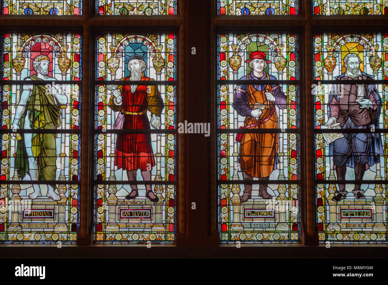 Dec 20, 2017 - Stained glass window, Rijksmuseum, Amsterdam ...