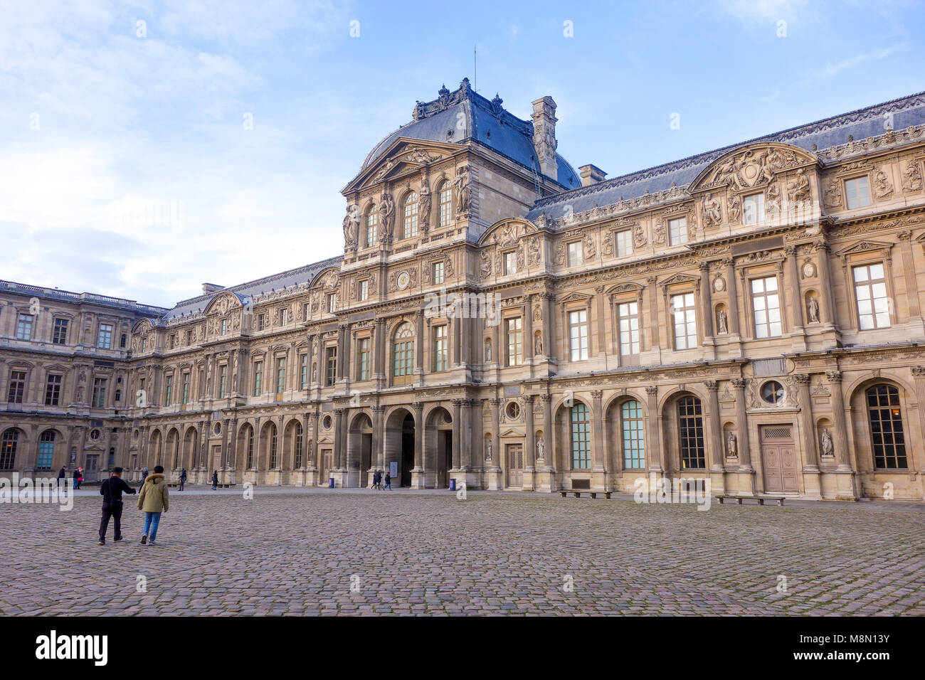 Dec 31, 2017 - Interior courtyard of the Louvre, Paris, France Stock ...