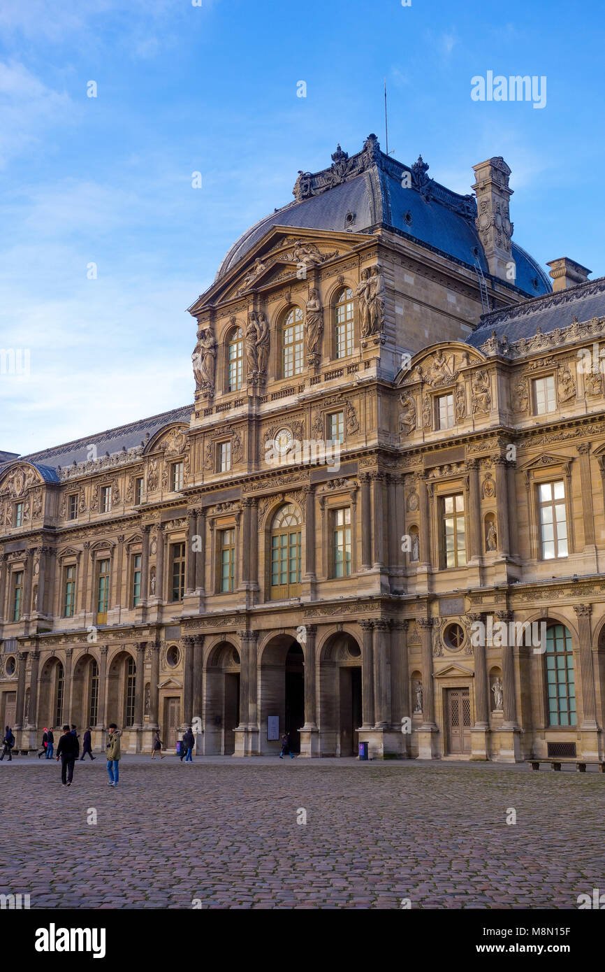Louvre cour carree exterior hi-res stock photography and images - Alamy