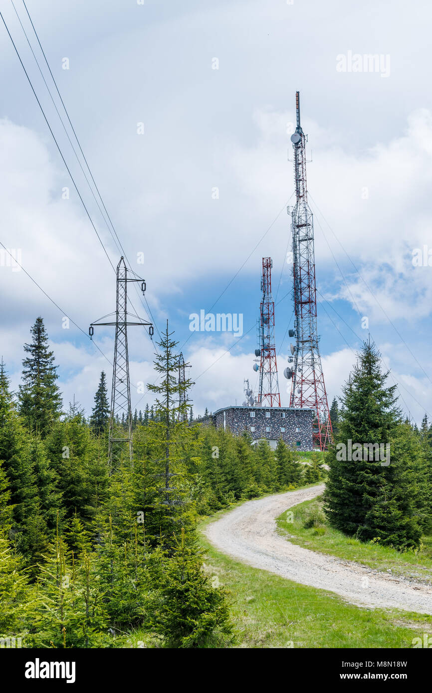 Communication tower in forest hi-res stock photography and images - Alamy