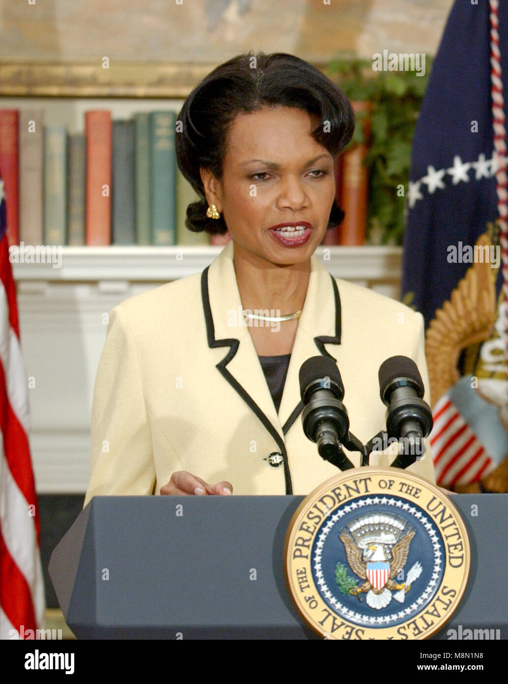 Dr. Condoleezza Rice makes remarks after United States President George ...