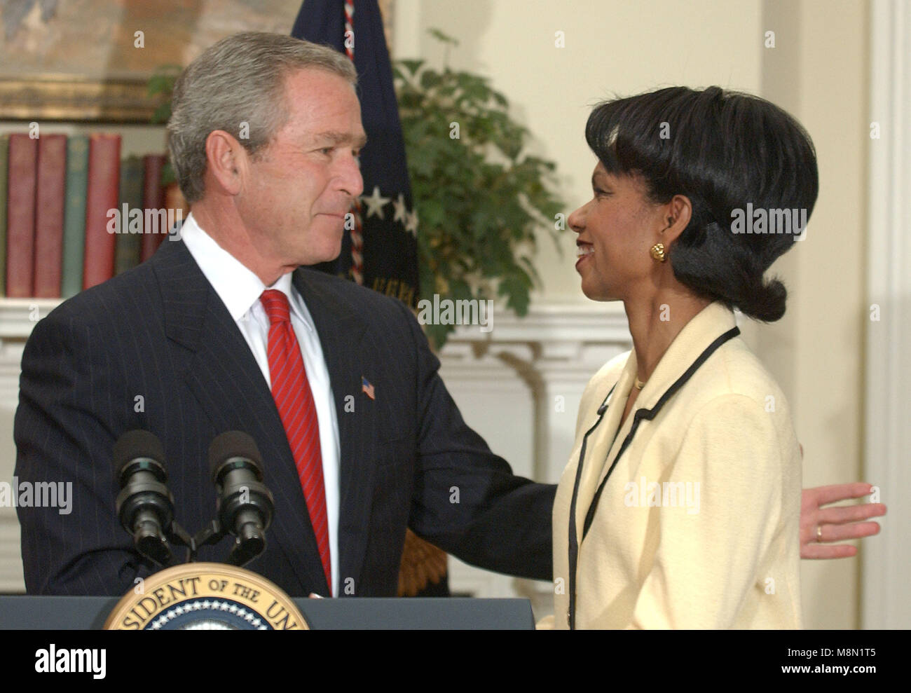 United States President George W. Bush names Dr. Condoleezza Rice to be ...