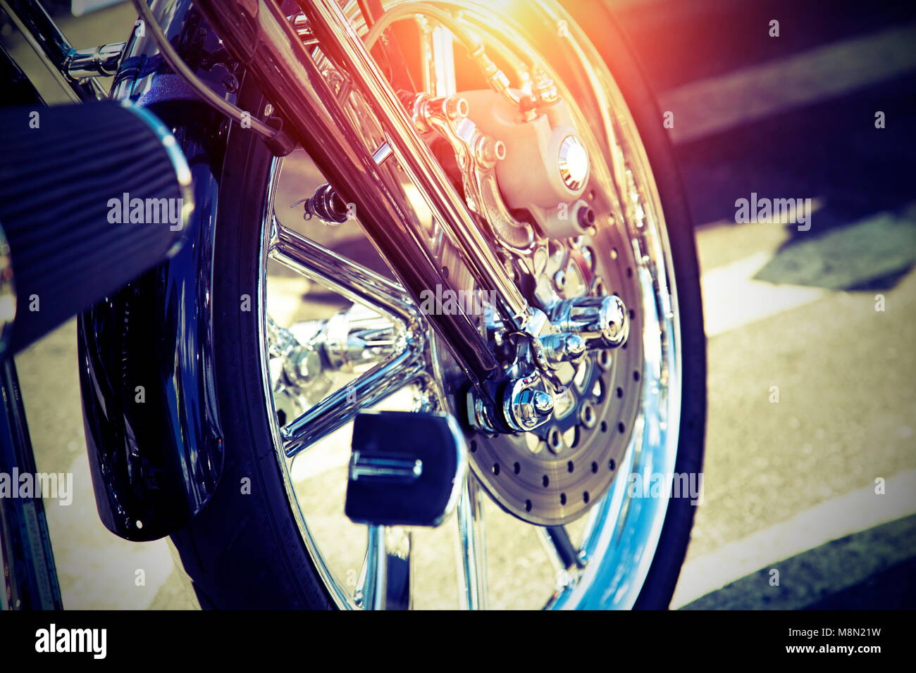 Motorbike sunset harley harley davidson hi-res stock photography and ...
