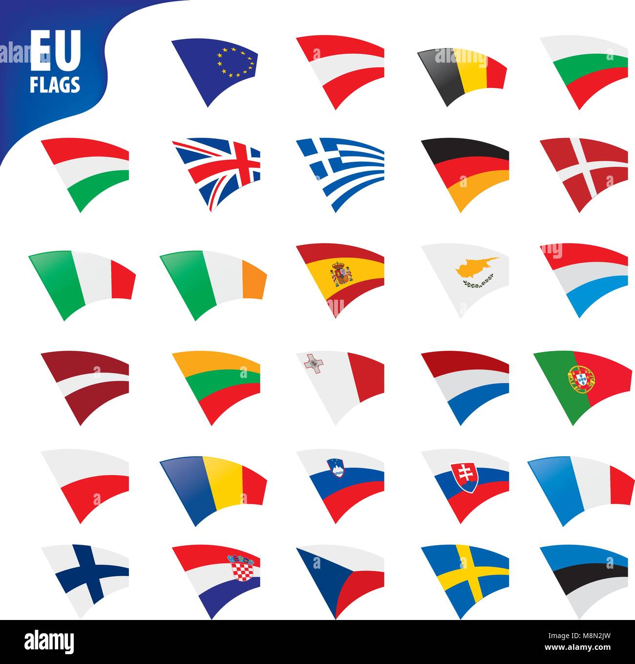 Eu country flags Stock Vector Images - Alamy