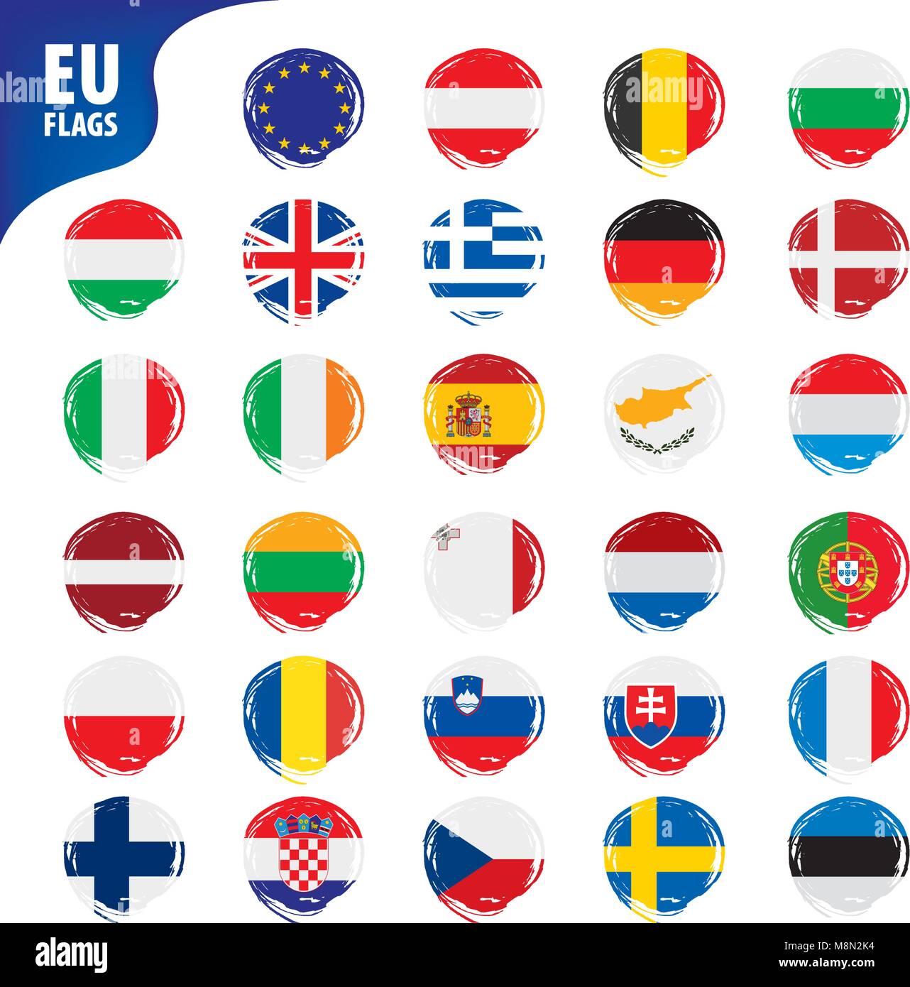 International eu flags Stock Vector Images - Alamy