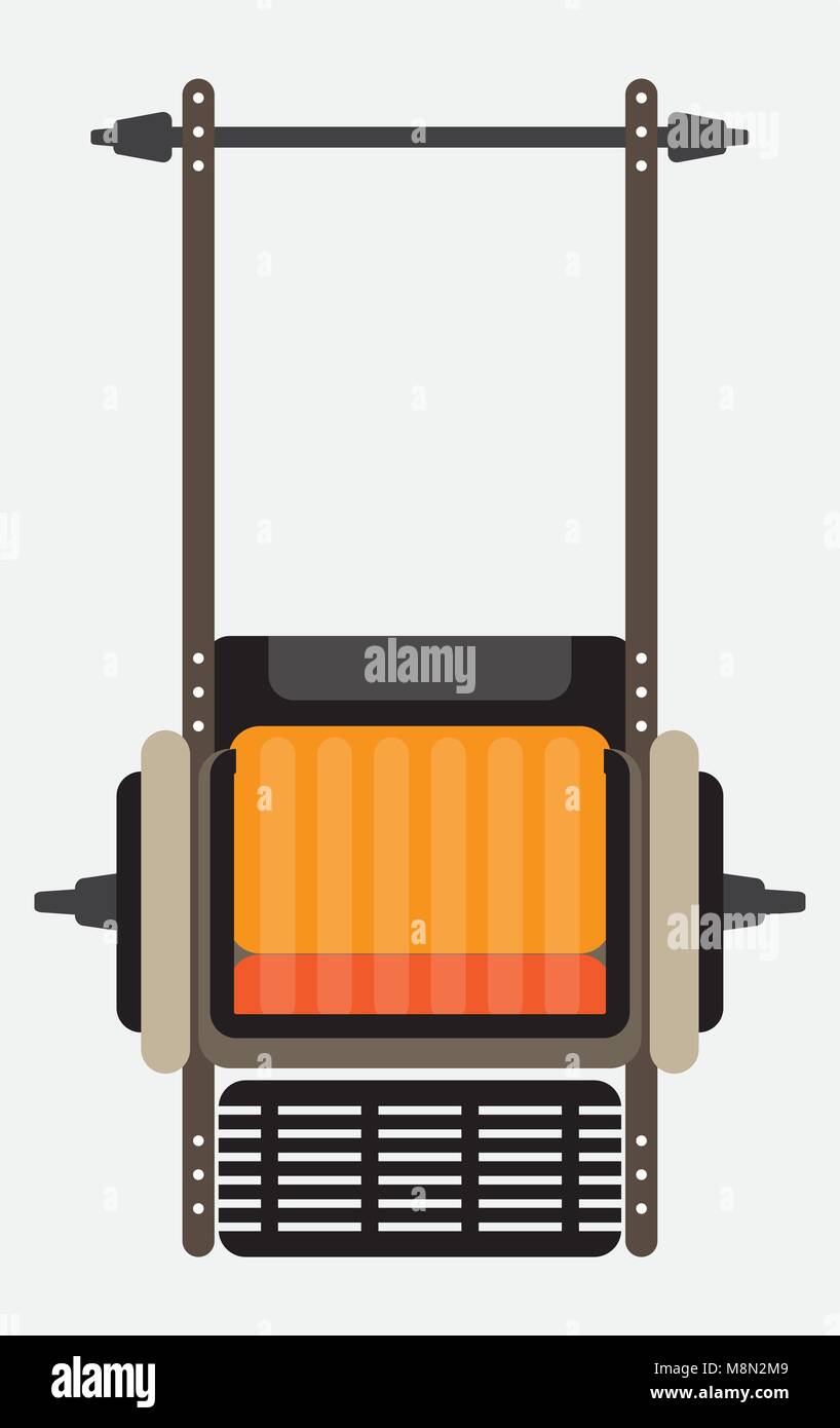 Top View of Hand pulled rickshaw isolated on white background Stock ...