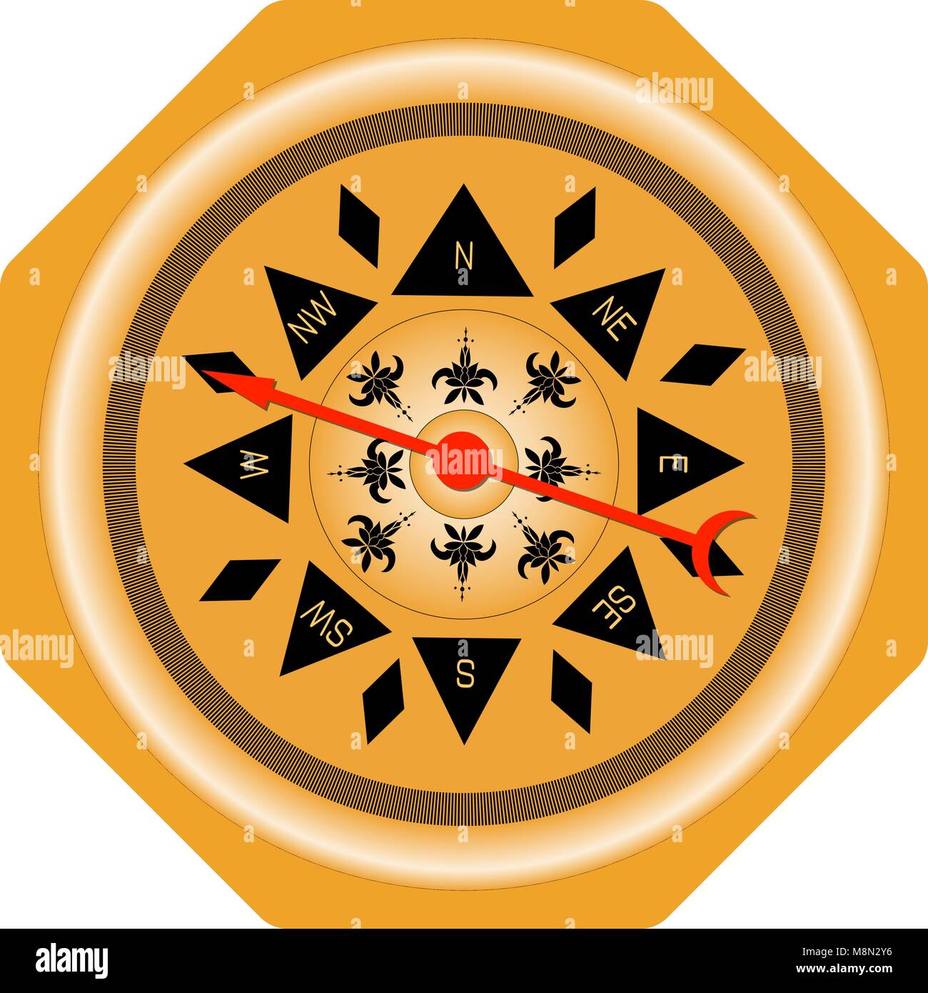 Illustration of a compass isolated on white background Stock Vector ...