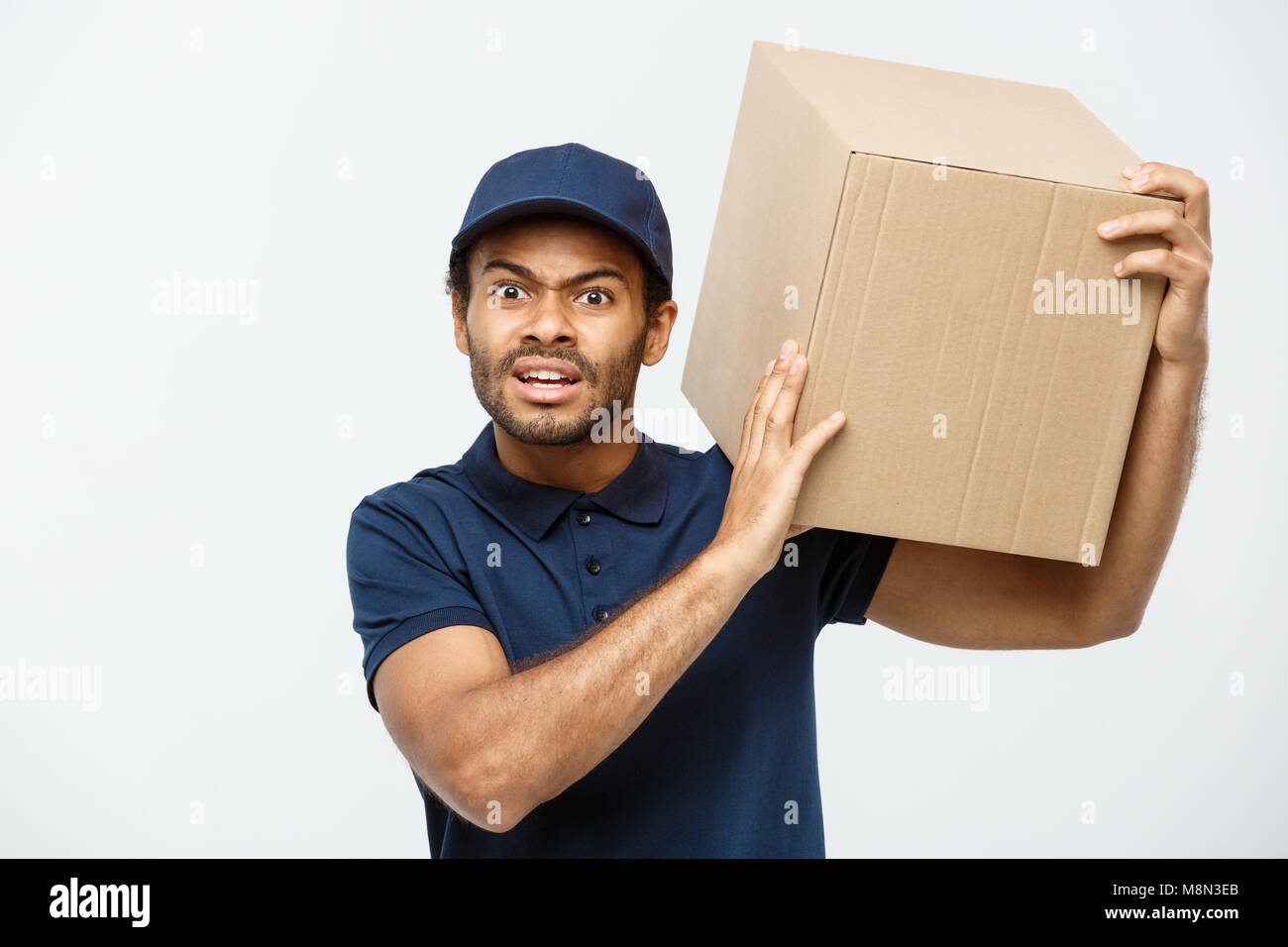 Delivery package angry hi-res stock photography and images - Alamy