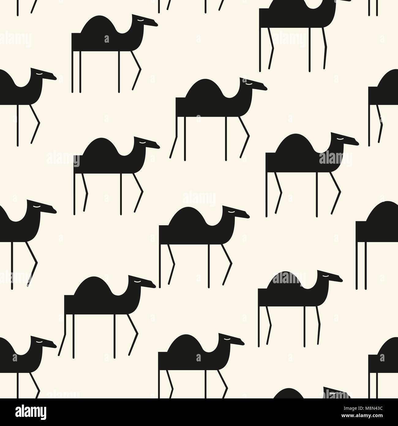 Cute camels seamless pattern. Vector background in childish style great ...