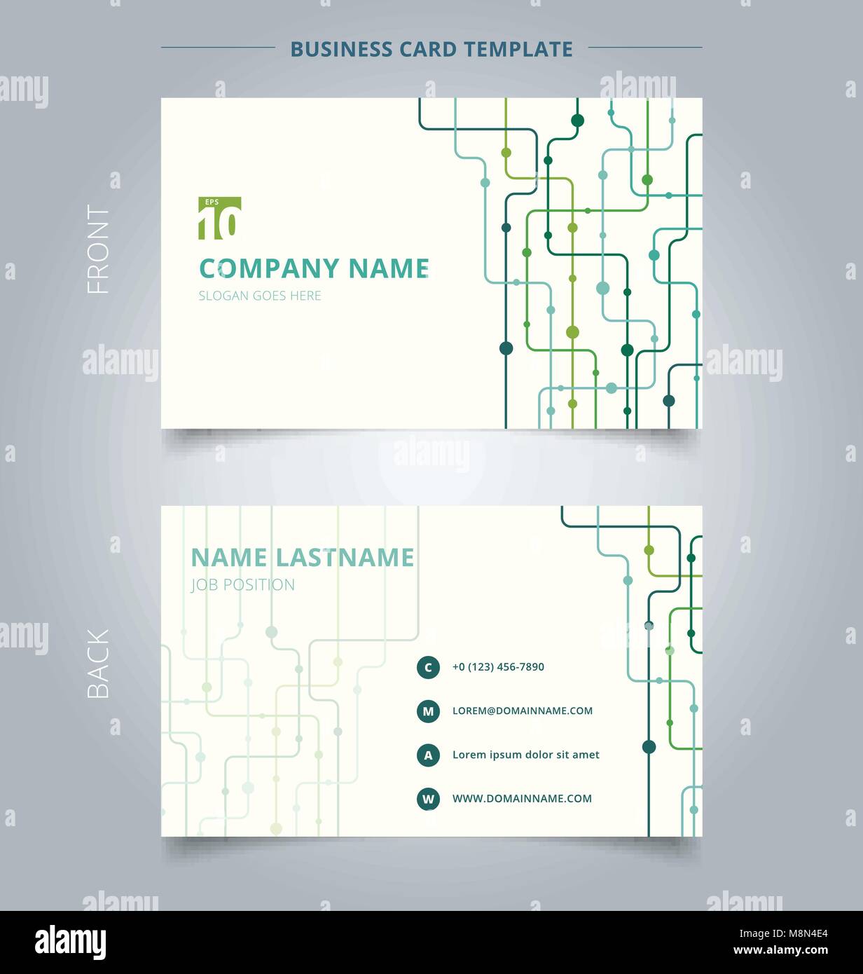 Creative business card and name card template technology background ...