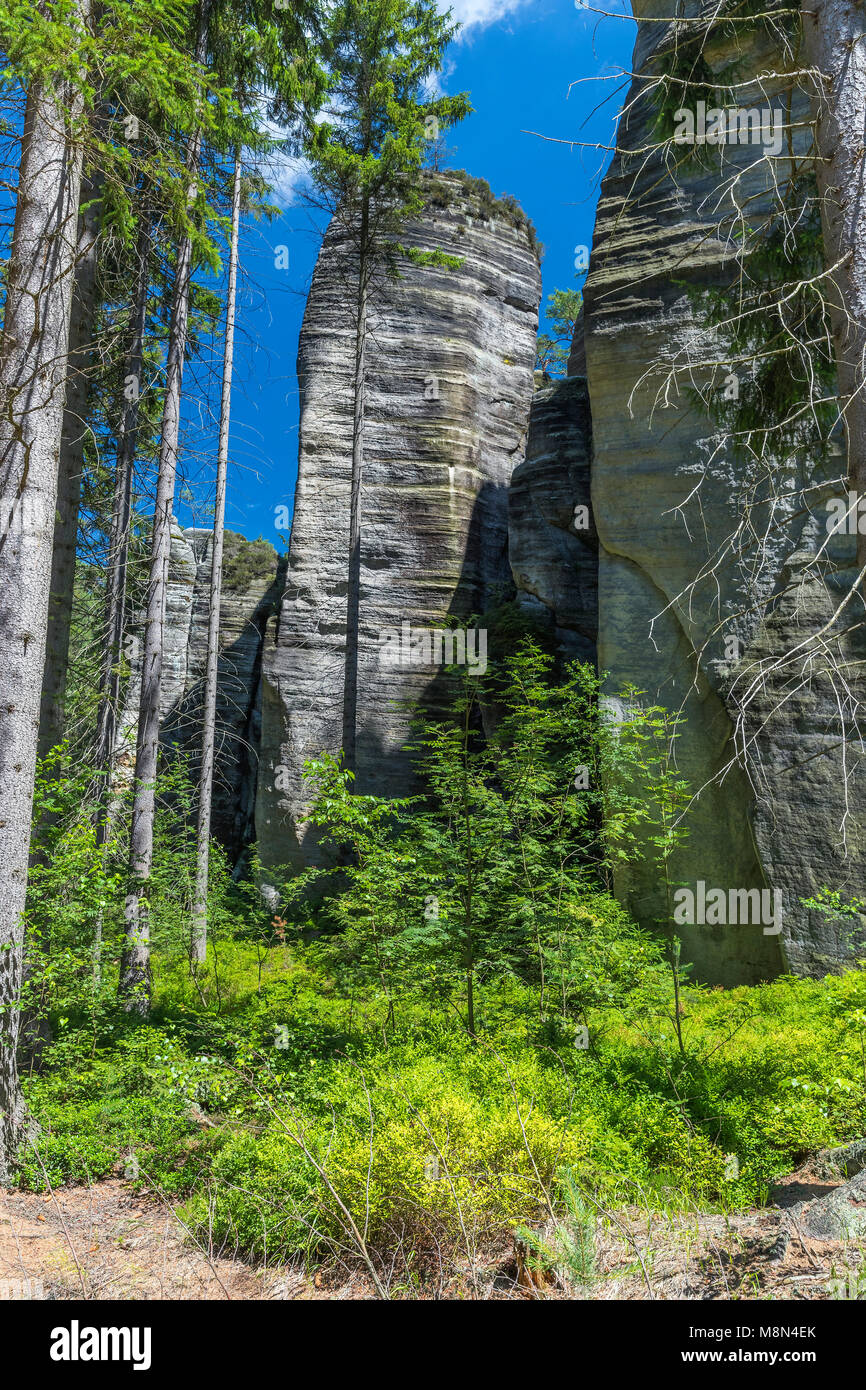 Adrspach-Teplice Rocks, Dolni Adrspach, Hradec Kralove, Czech Republik ...