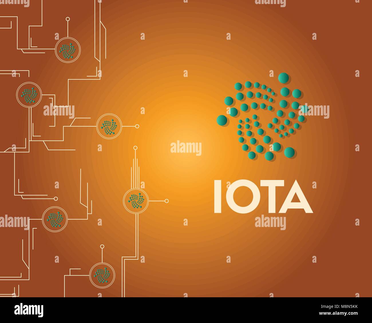Cryptocurrency IOTA technology circuit background style Stock Vector Image & Art - Alamy