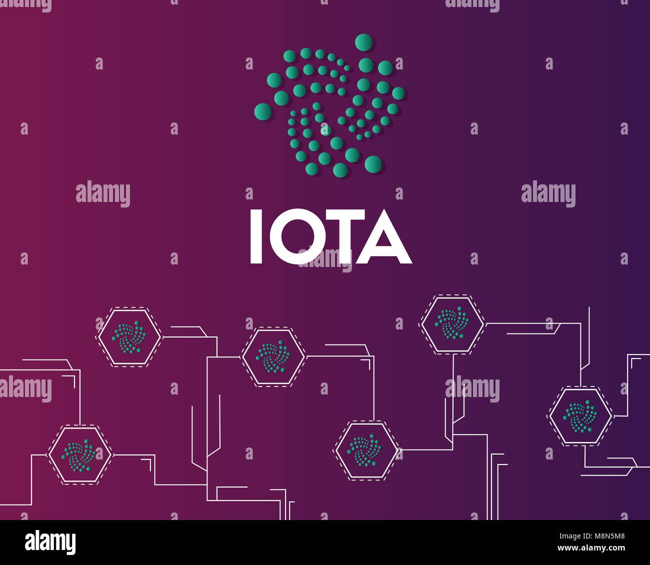 Cryptocurrency IOTA technology circuit background style Stock Vector Image & Art - Alamy
