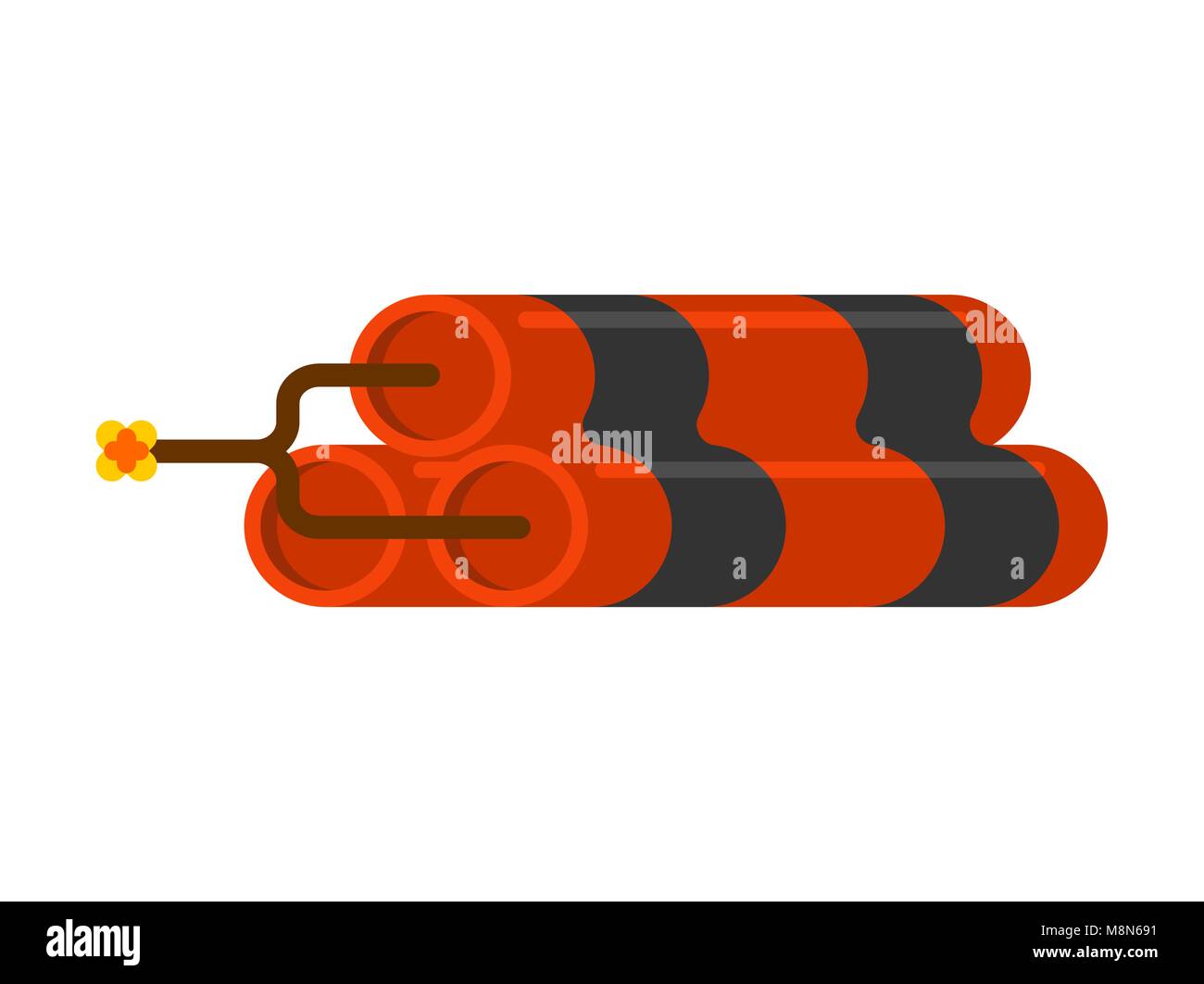 Dynamite isolated. Explosion on white background. Vector illustration ...
