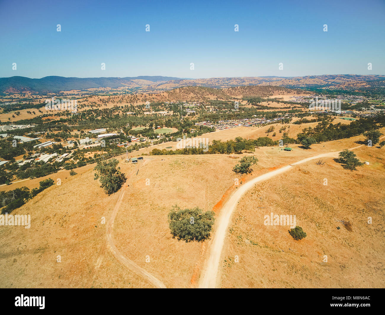 Aerial landscape of rural settlements in Australia Stock Photo - Alamy