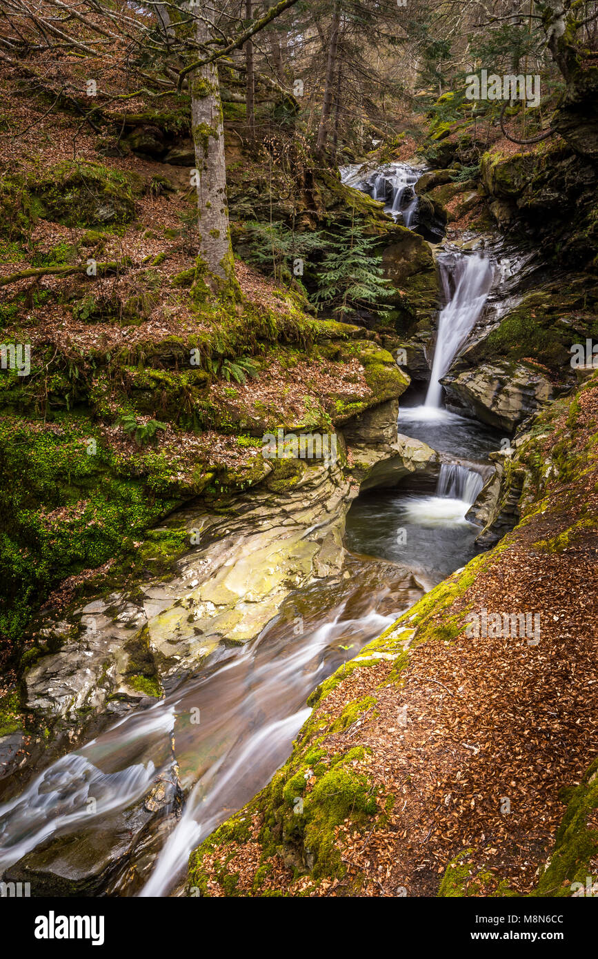 Falls of Acharn, near Kenmore in Perthshire. A very beautiful short ...