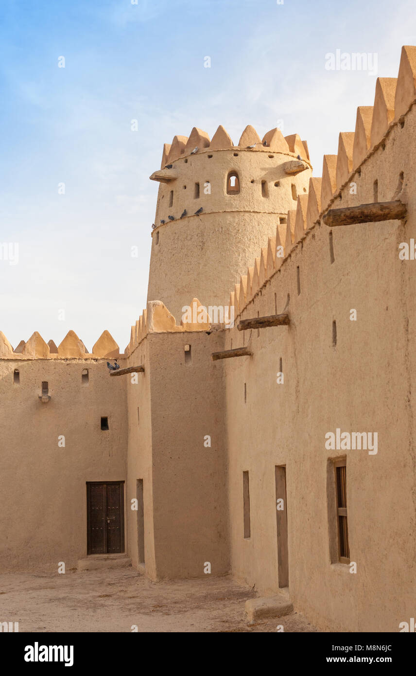 The interior of the iconic Al Jahli Fort in Al Ain, the largest inland ...