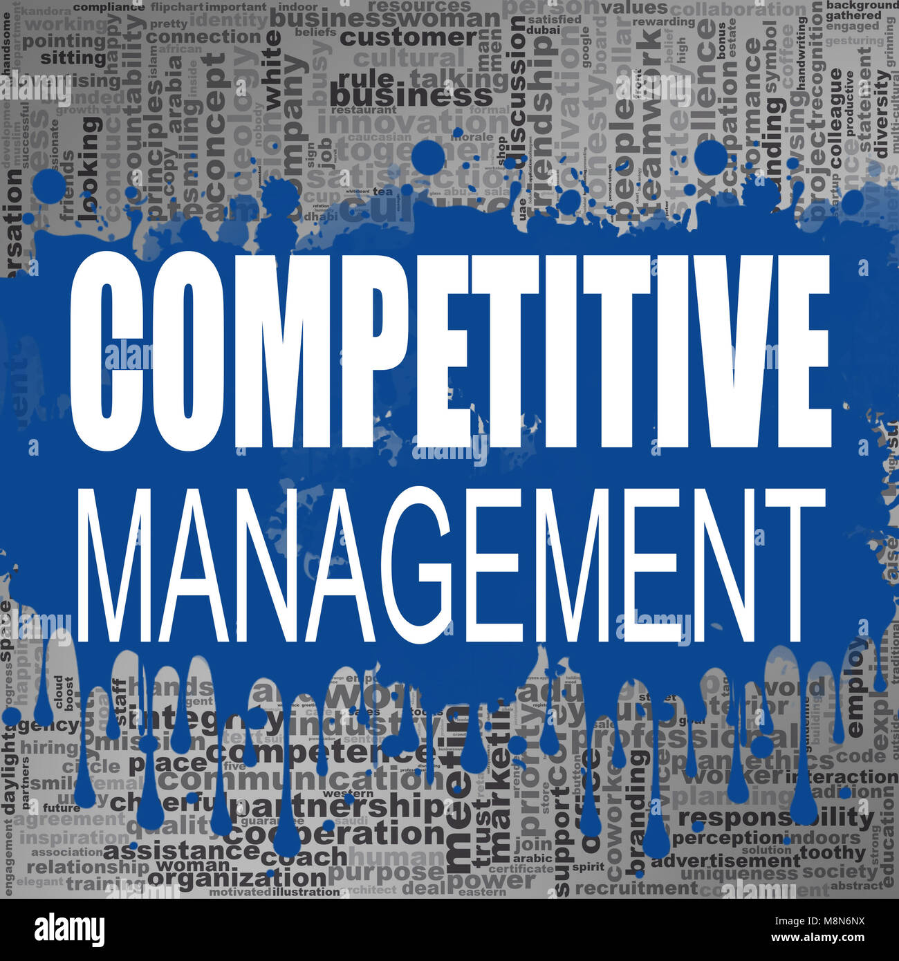 Competitive strategy word cloud. Creative illustration of idea word ...